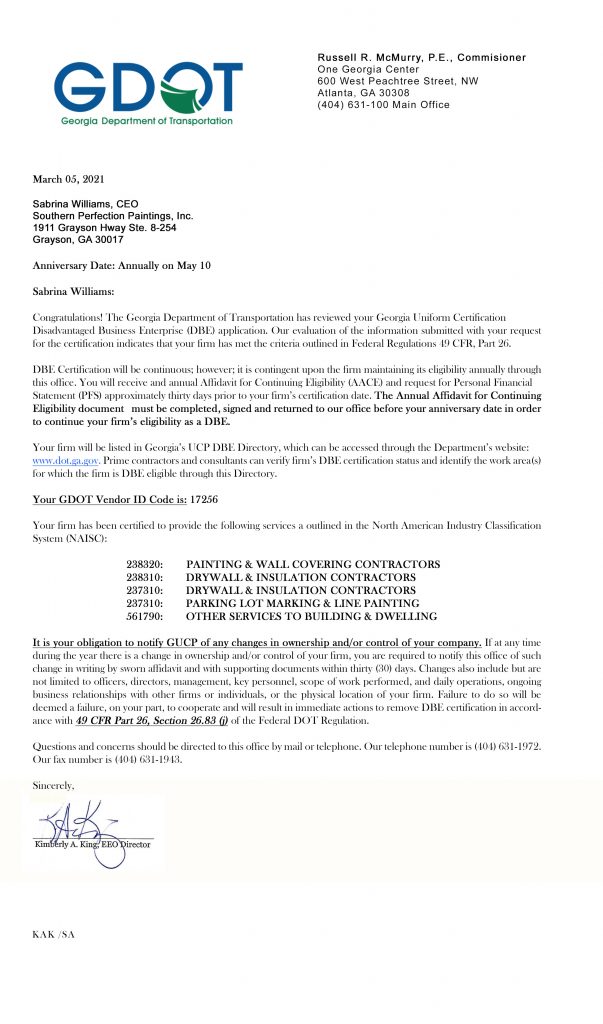 Government - Certifications — SPPI