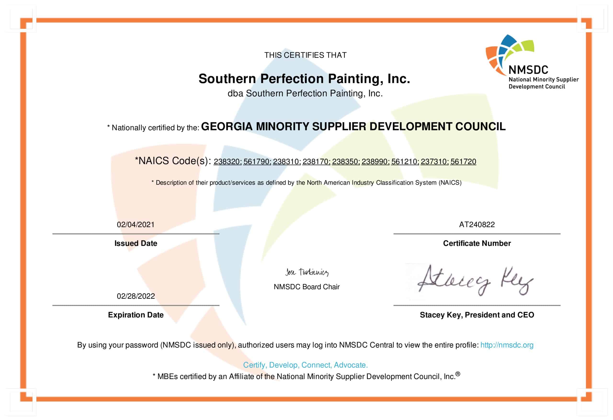 Government - Certifications — SPPI